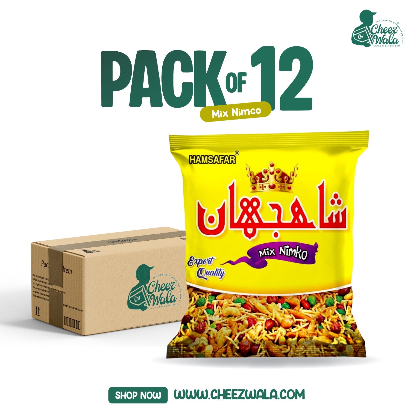 Hamsafar | Shahjahan Nimko Mix - Pack Of 12 – CheezWala